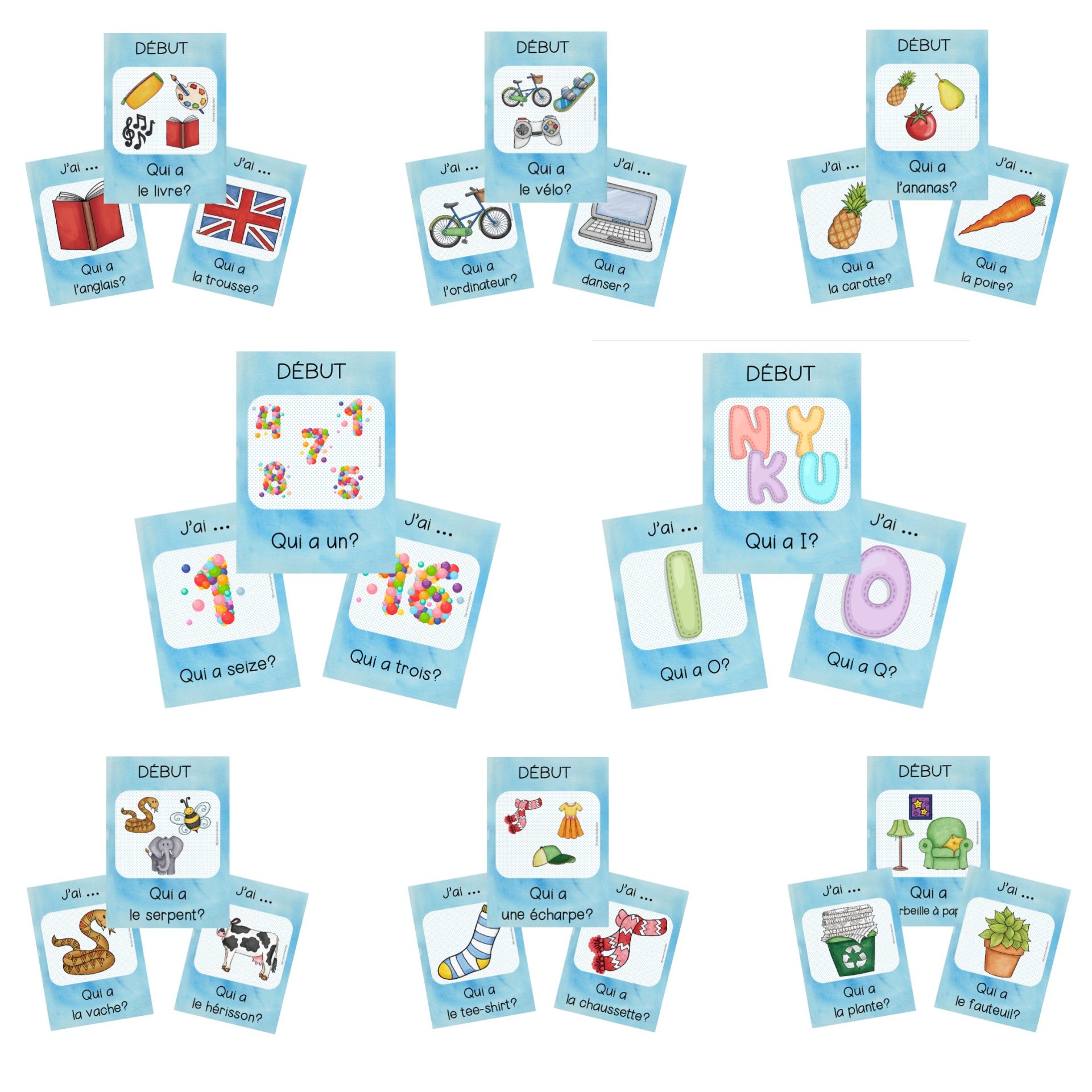 J'ai ... qui a ...? - Paket - Primarschuleulchen